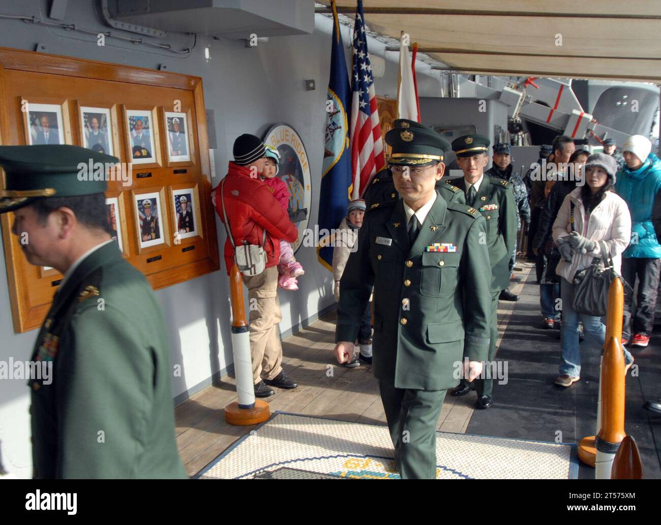 US Navy Members of the Japan Ground Self-Defense Force come aboard the ...