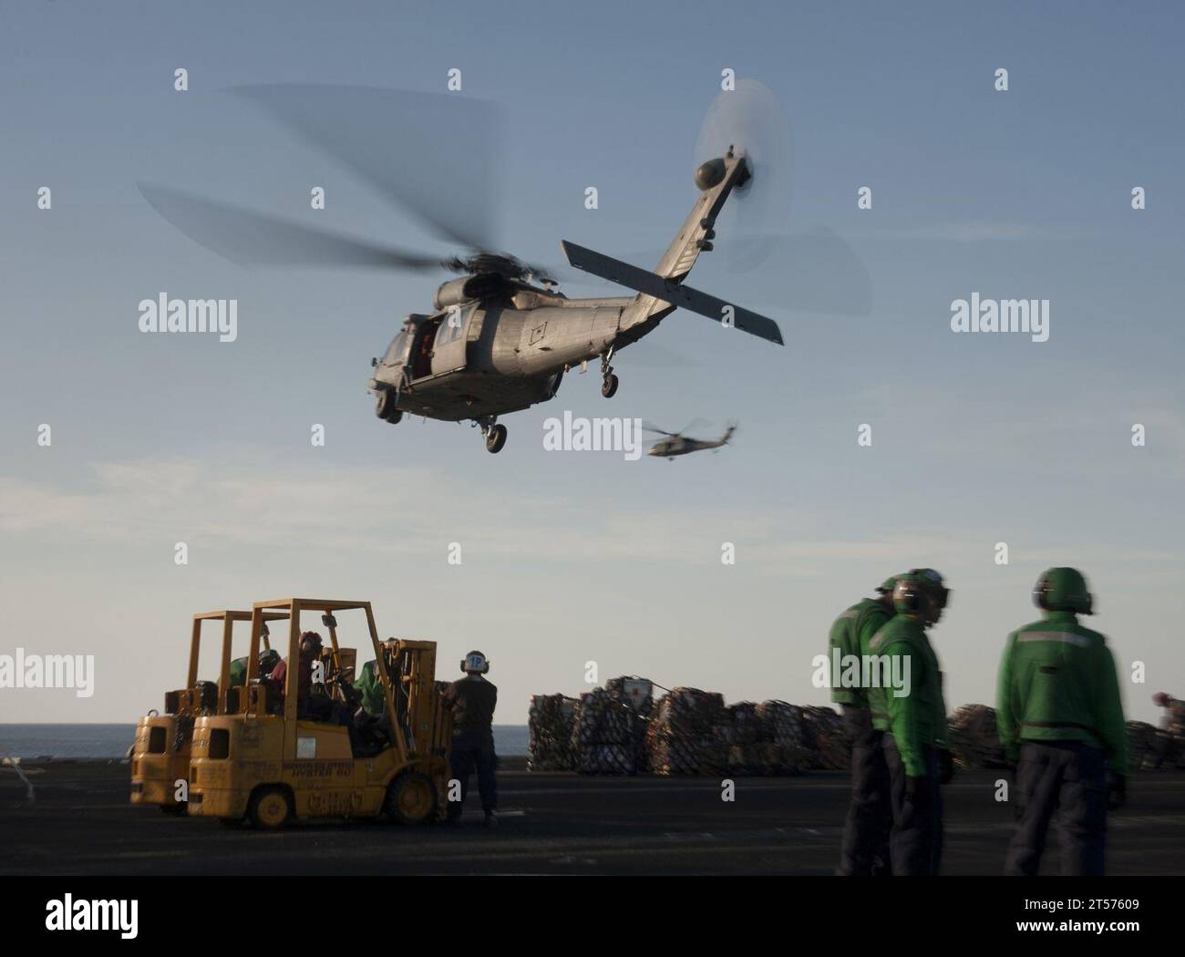 US Navy MH-60S Sea Hawk helicopters assigned to Helicopter Anti ...