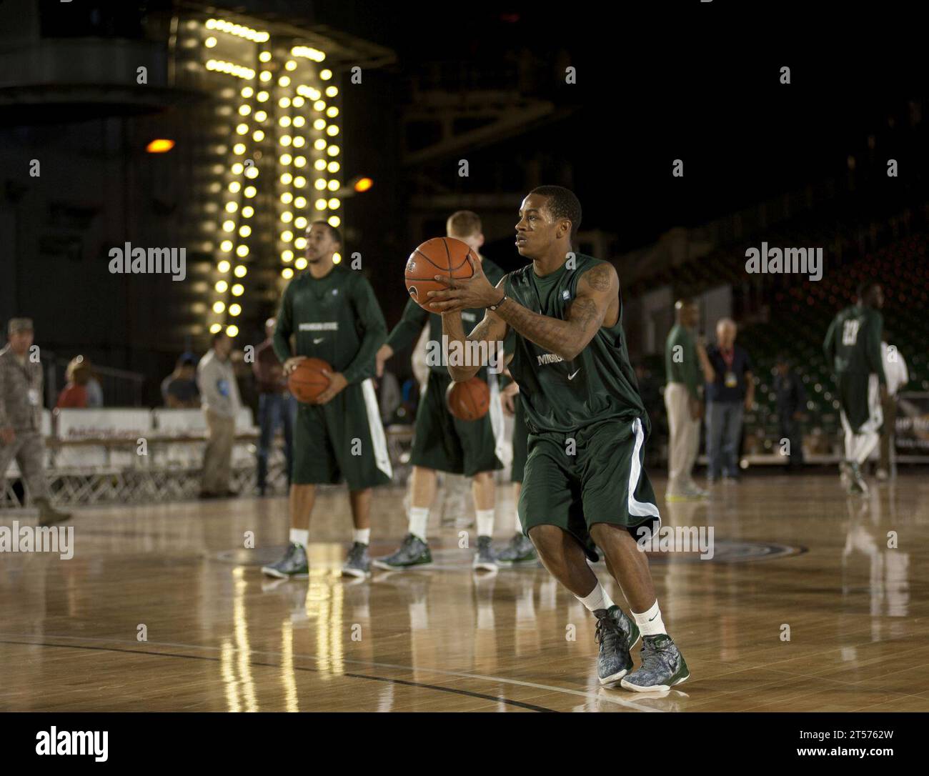 US Navy Michigan State University basketball player Keith Applinging ...
