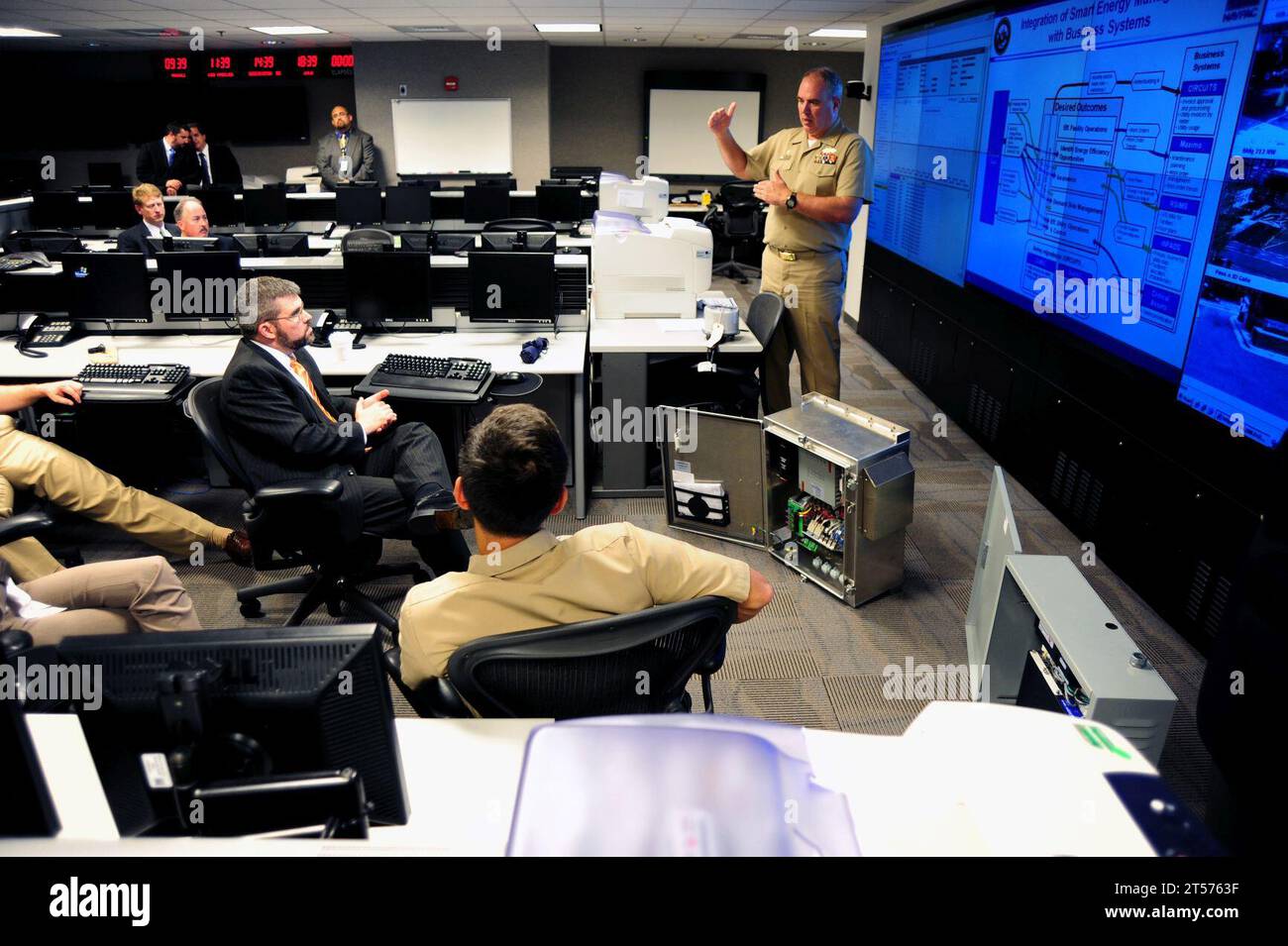 US Navy Naval District Washington (NDW) officials present their smart ...