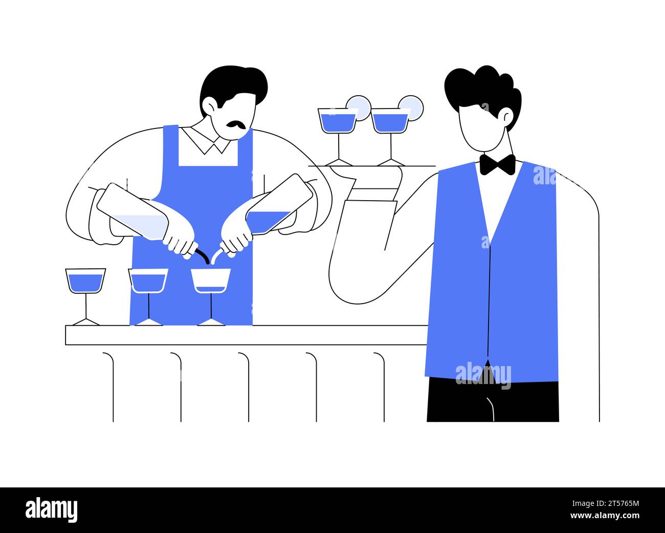Bar teamwork abstract concept vector illustration Stock Vector Image ...