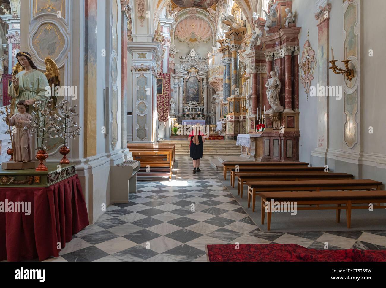 interior of the romanesque church of the Augustinian Canons Regular ...