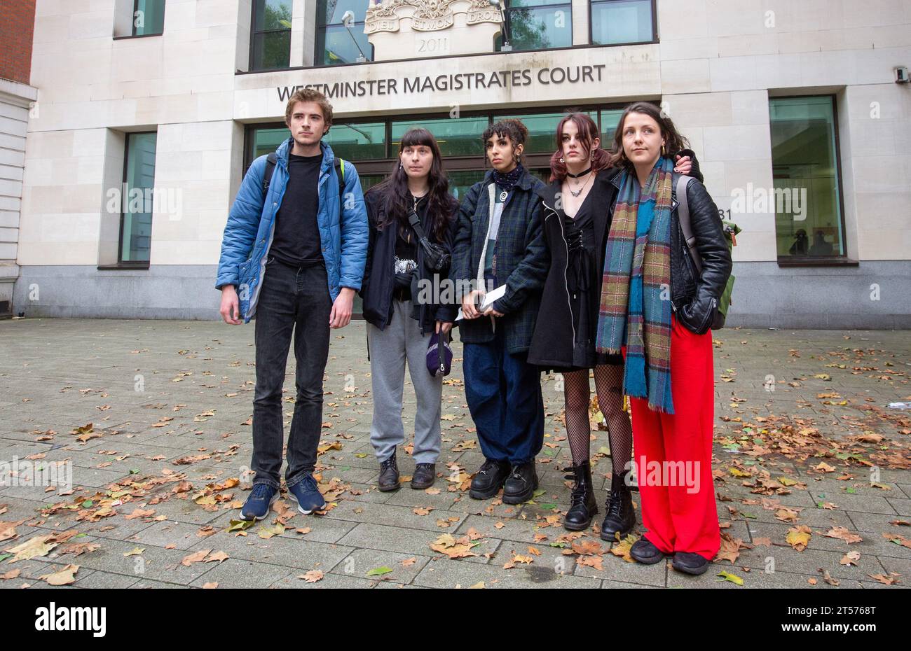 London, England, UK. 3rd Nov, 2023. Just Stop Oil activists who ...