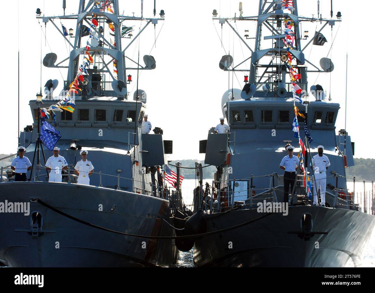 US Navy Patrol coastal ships USS Monsoon (PC 4) and USS Tempest (PC 2 ...