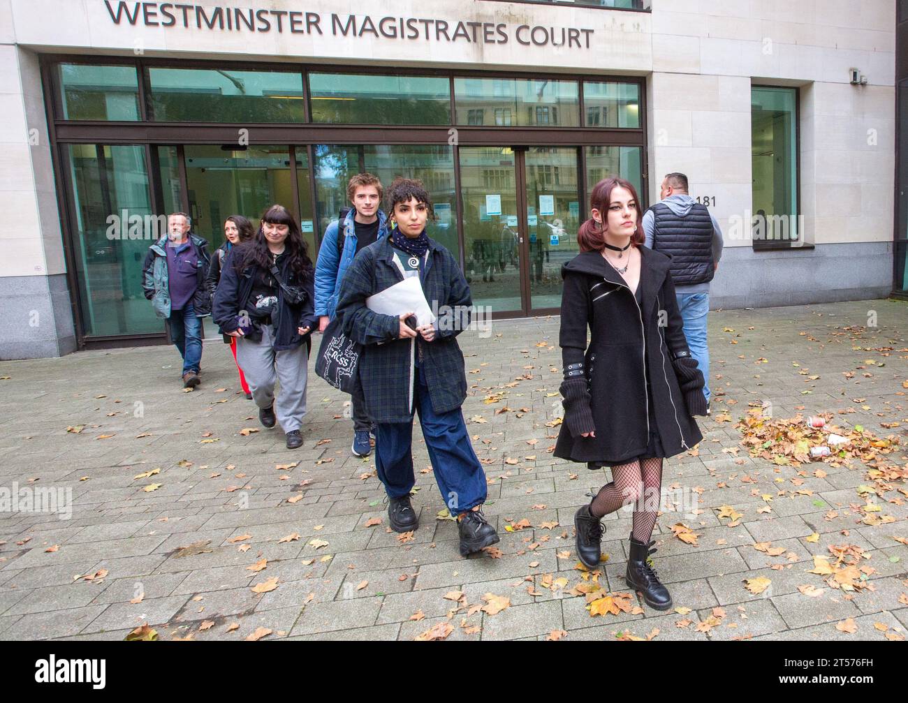 London, England, UK. 3rd Nov, 2023. Just Stop Oil activists who ...