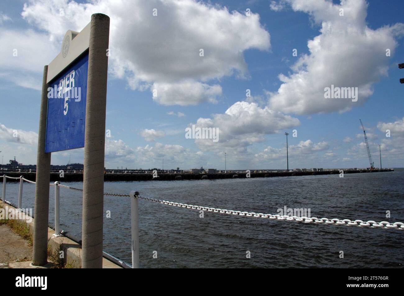 US Navy Pier 5 at Naval Station Norfolk is empty after 27 U.S. Navy ...