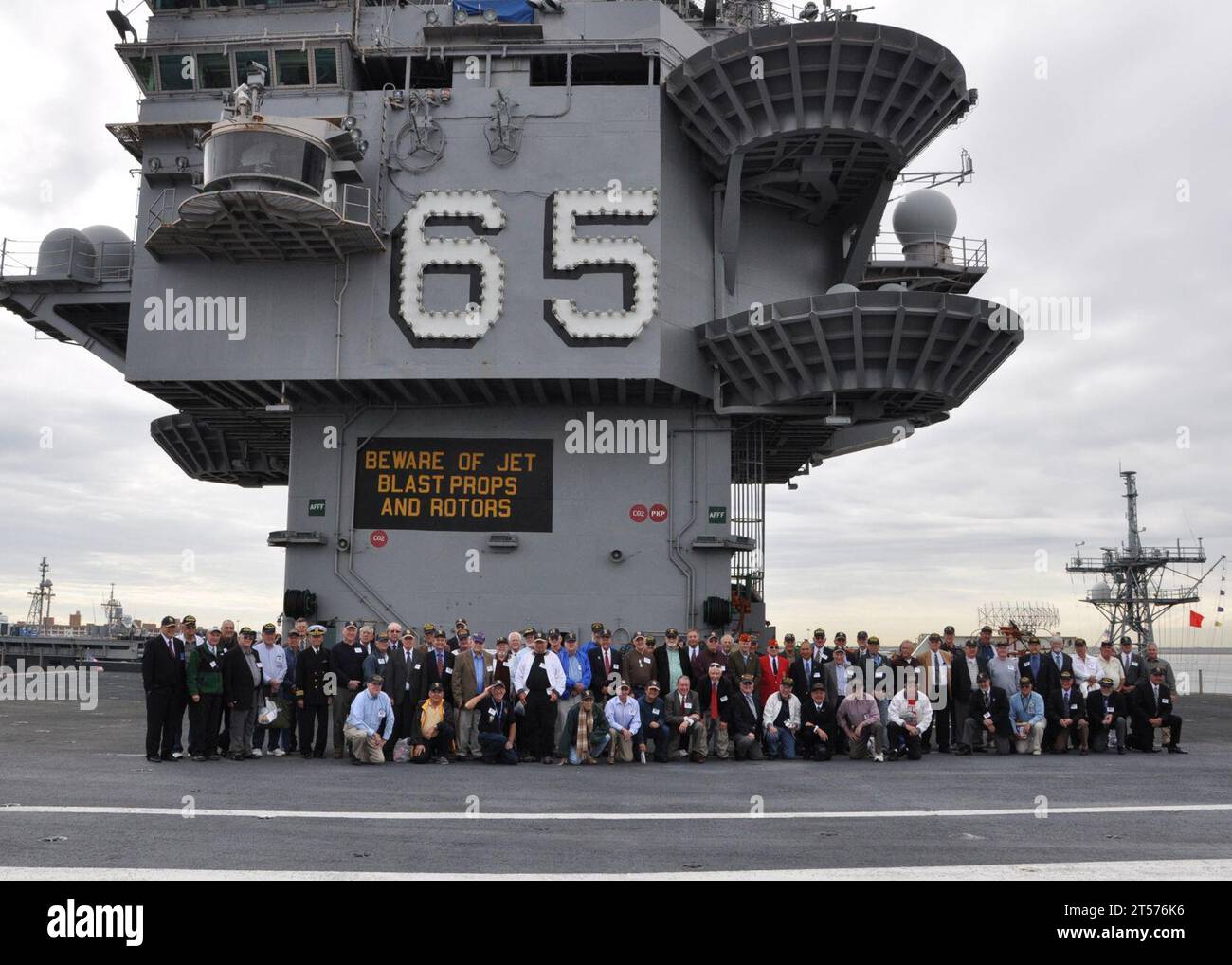 US Navy Plank owners of the aircraft carrier USS Enterprise (CVN 65 ...