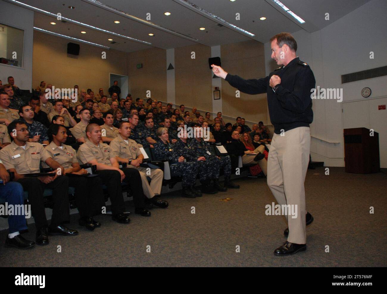 US Navy Rear Adm. Buzz Little, Commander, Navy Reserve Forces Command ...