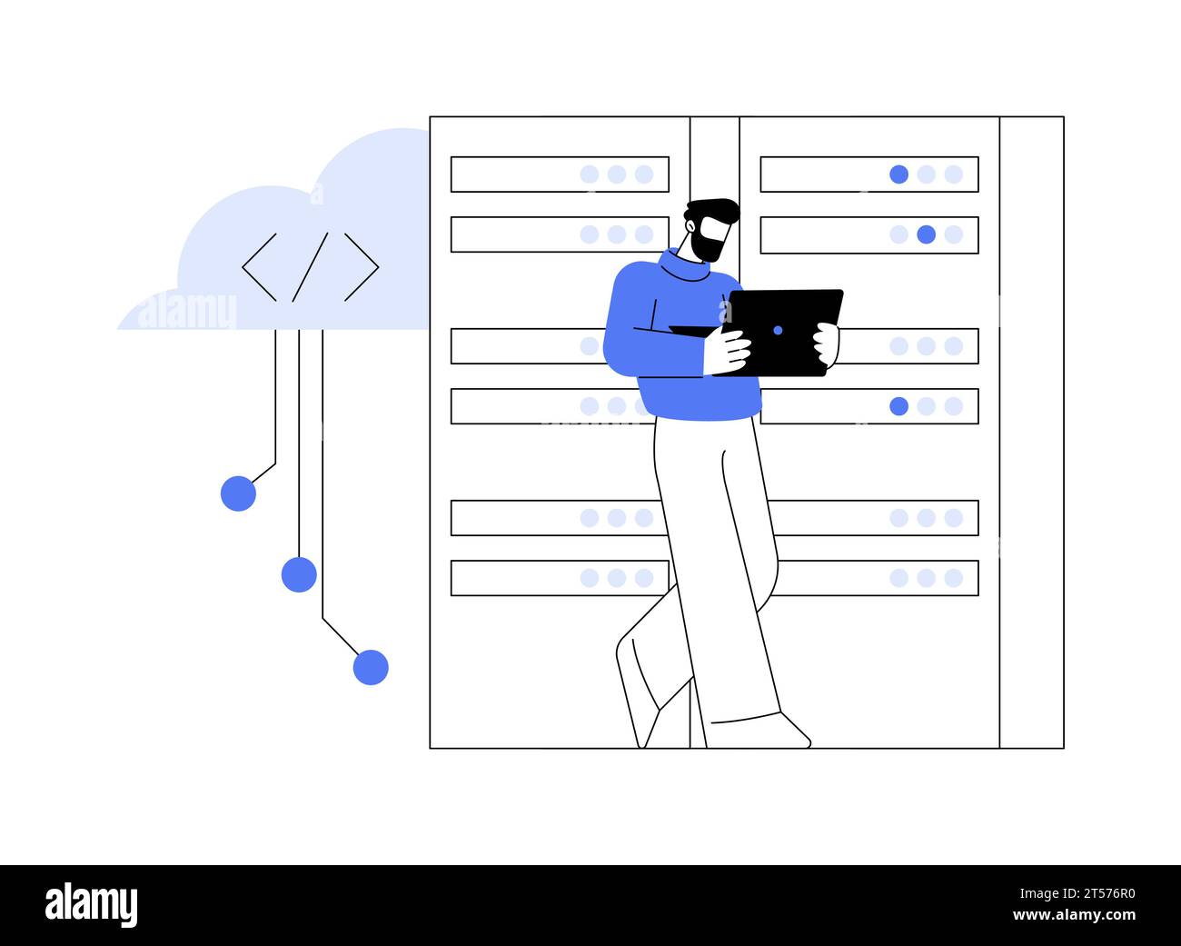 Cloud infrastructure engineer abstract concept vector illustration ...