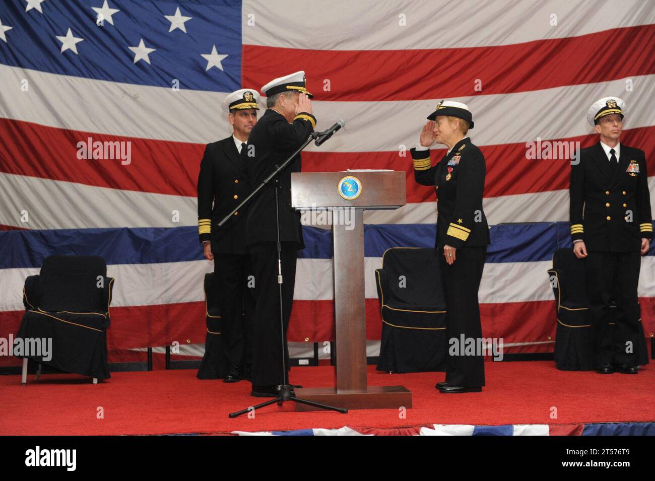US Navy Rear Adm. Gregory M. Nosal, incoming commander of Carrier ...