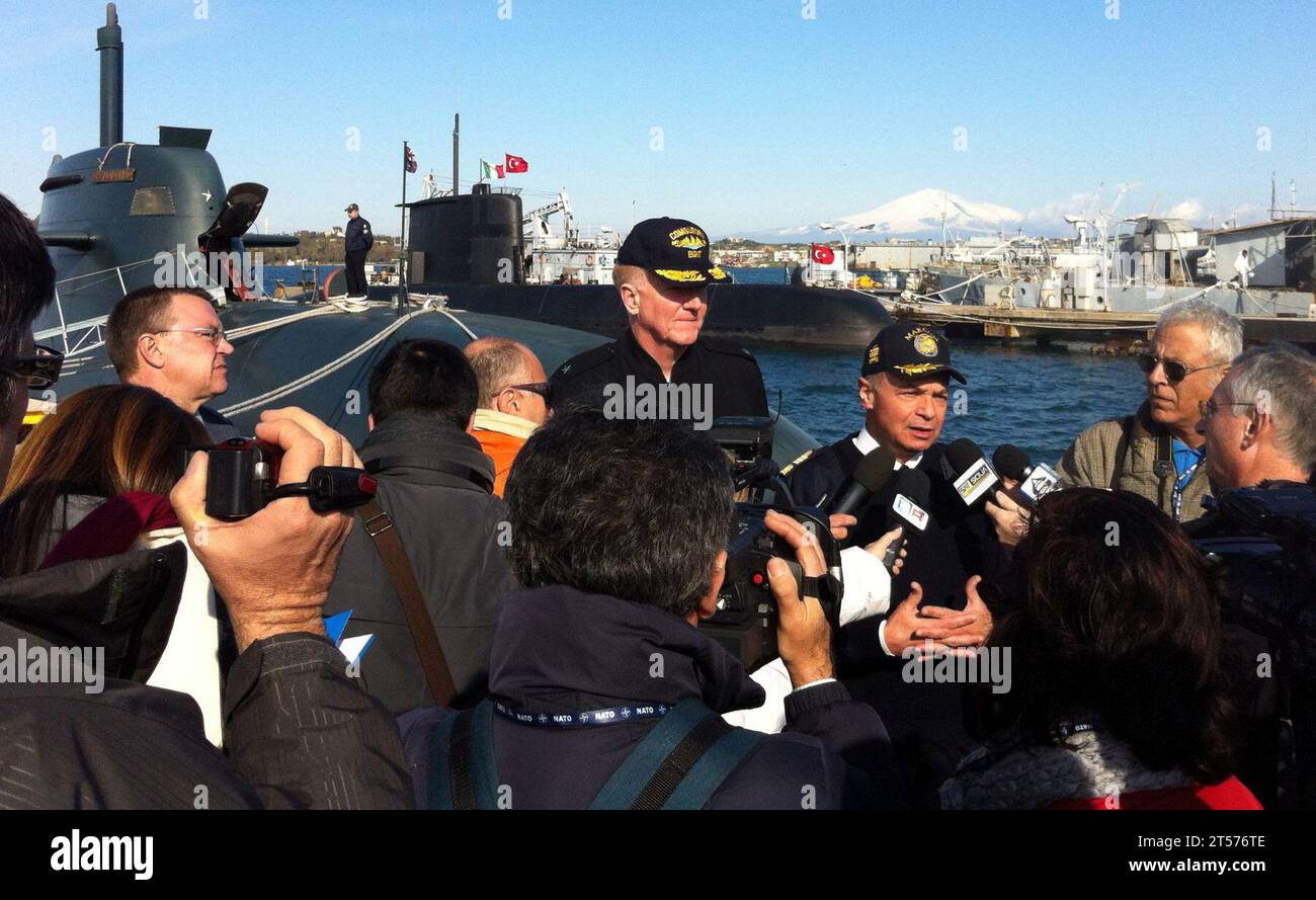 US Navy Rear Adm. James G. Foggo III, Commander Submarines, Allied ...
