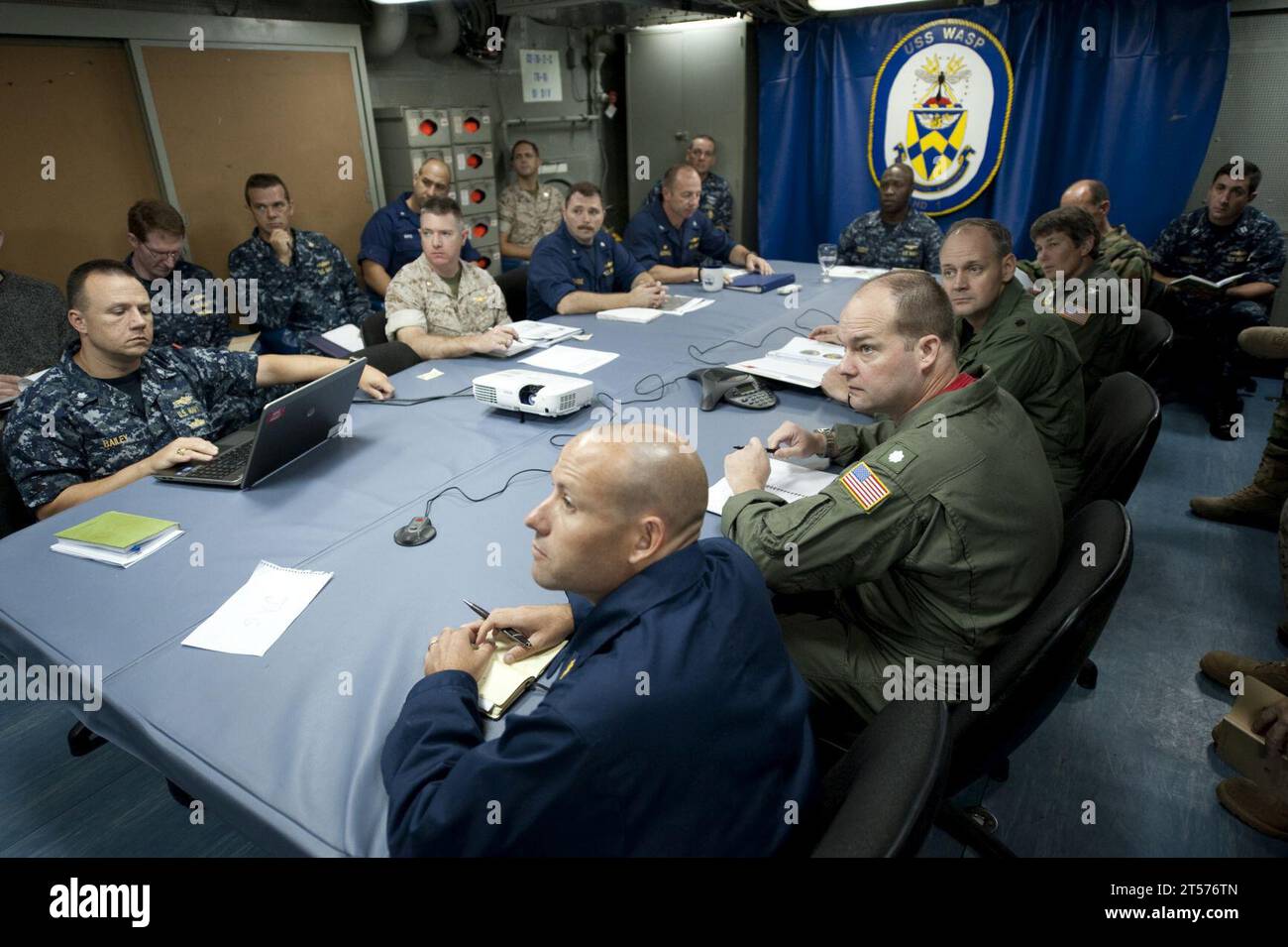 US Navy Rear Adm. Kevin Scott, commander of Expeditionary Strike Group ...