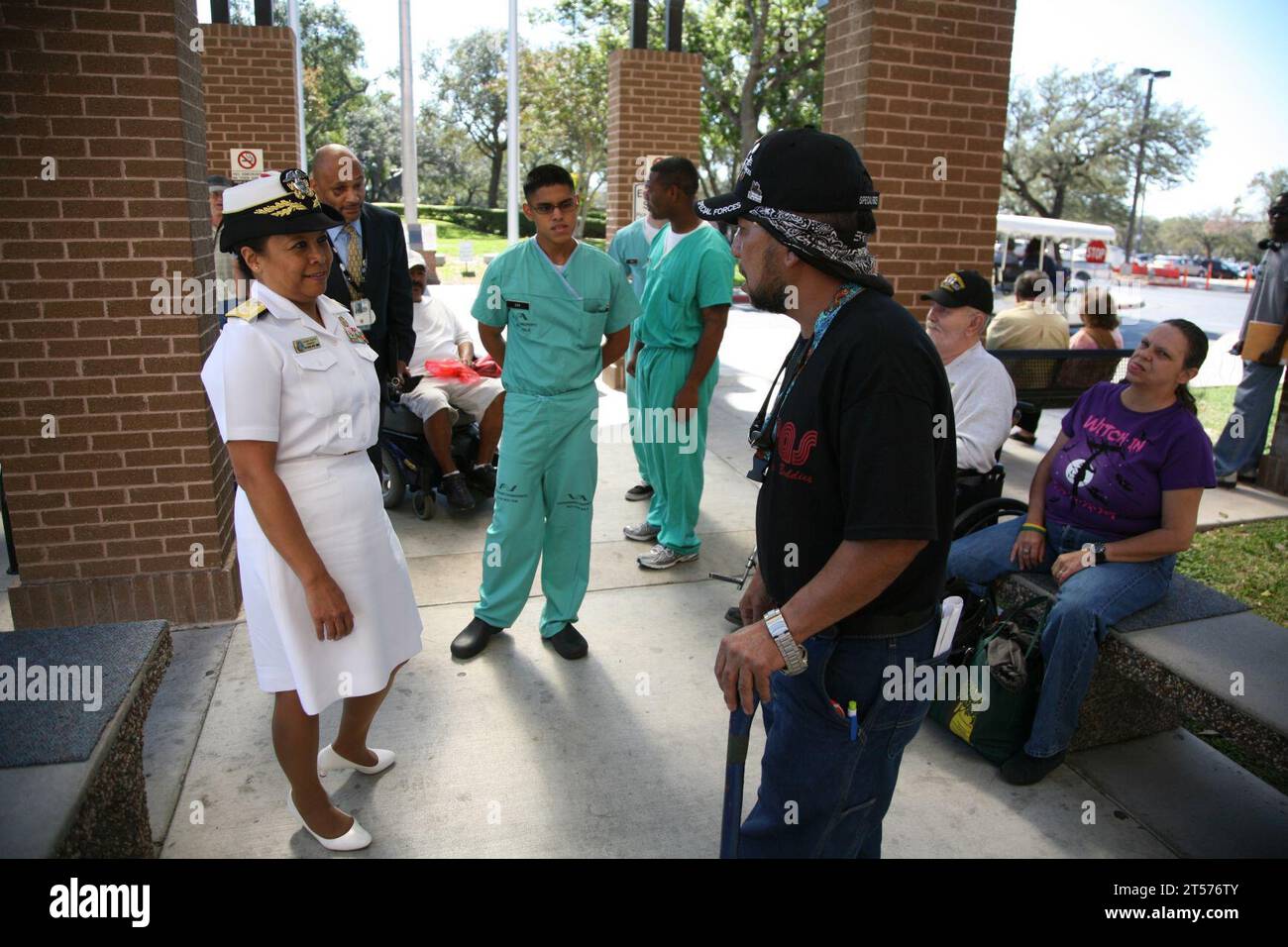 US Navy Rear Adm. Eleanor Valentin, commander of the Navy Medicine ...