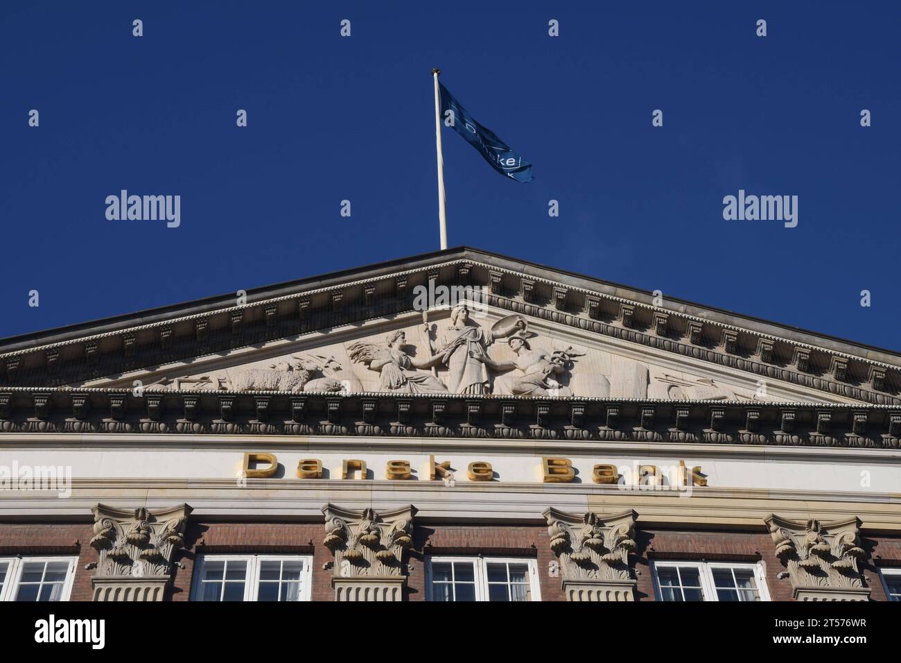 Copenhagen, Denmark/03 November 2023/. Danske bank head office building in danish capital ...