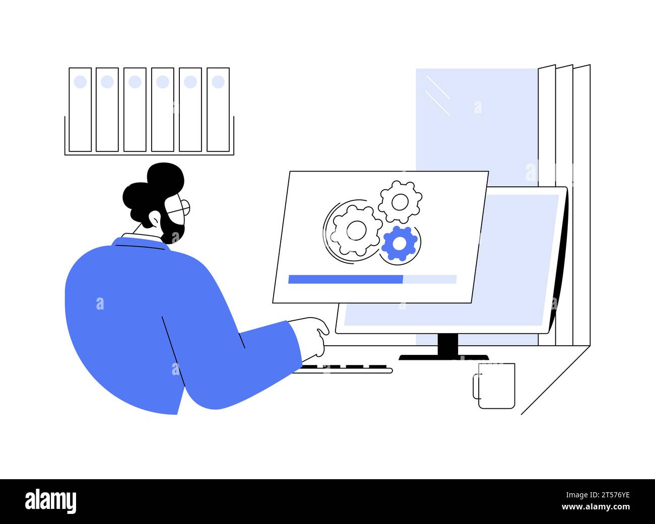 Software installation abstract concept vector illustration Stock Vector ...