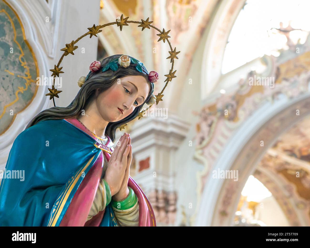 Interior of the basilica of novacella hi-res stock photography and ...