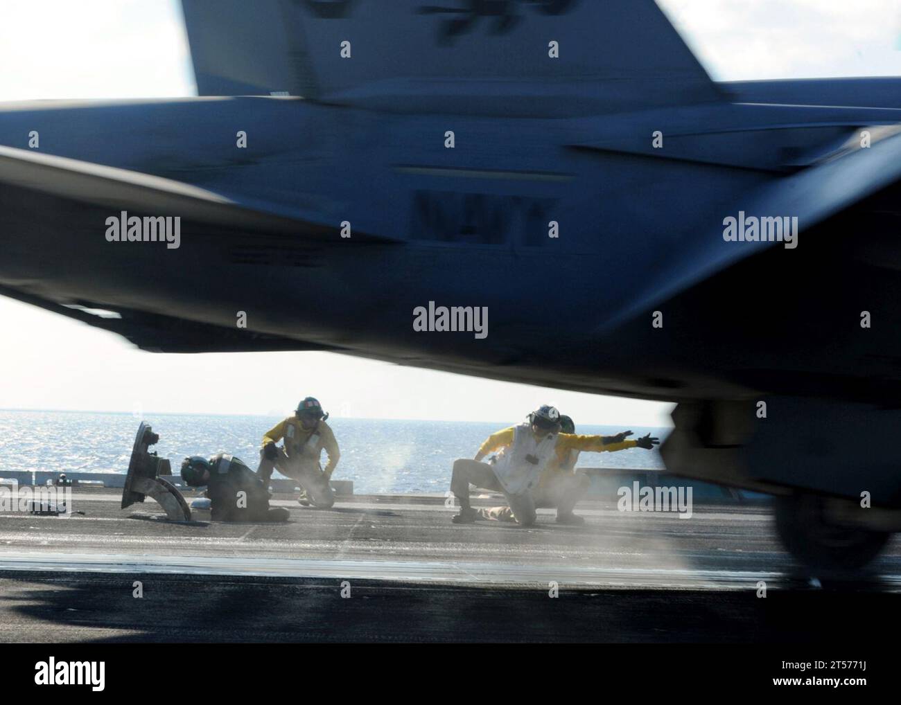 US Navy Rear Adm. Nora W. Tyson, commander of Carrier Strike Group (CSG ...