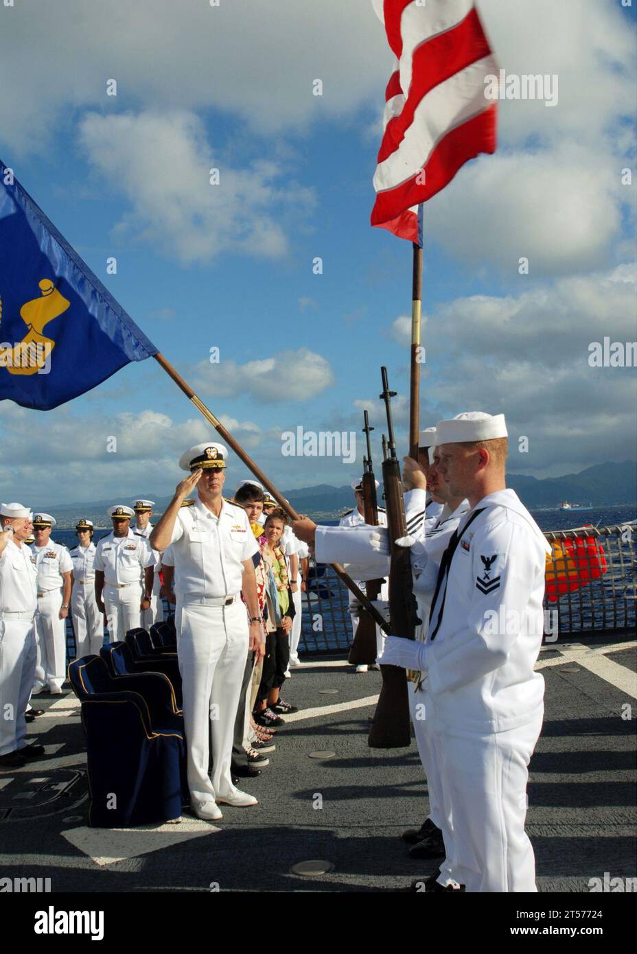 US Navy Rear Adm. Scott Van Buskirk, commander, Carrier Strike Group ...