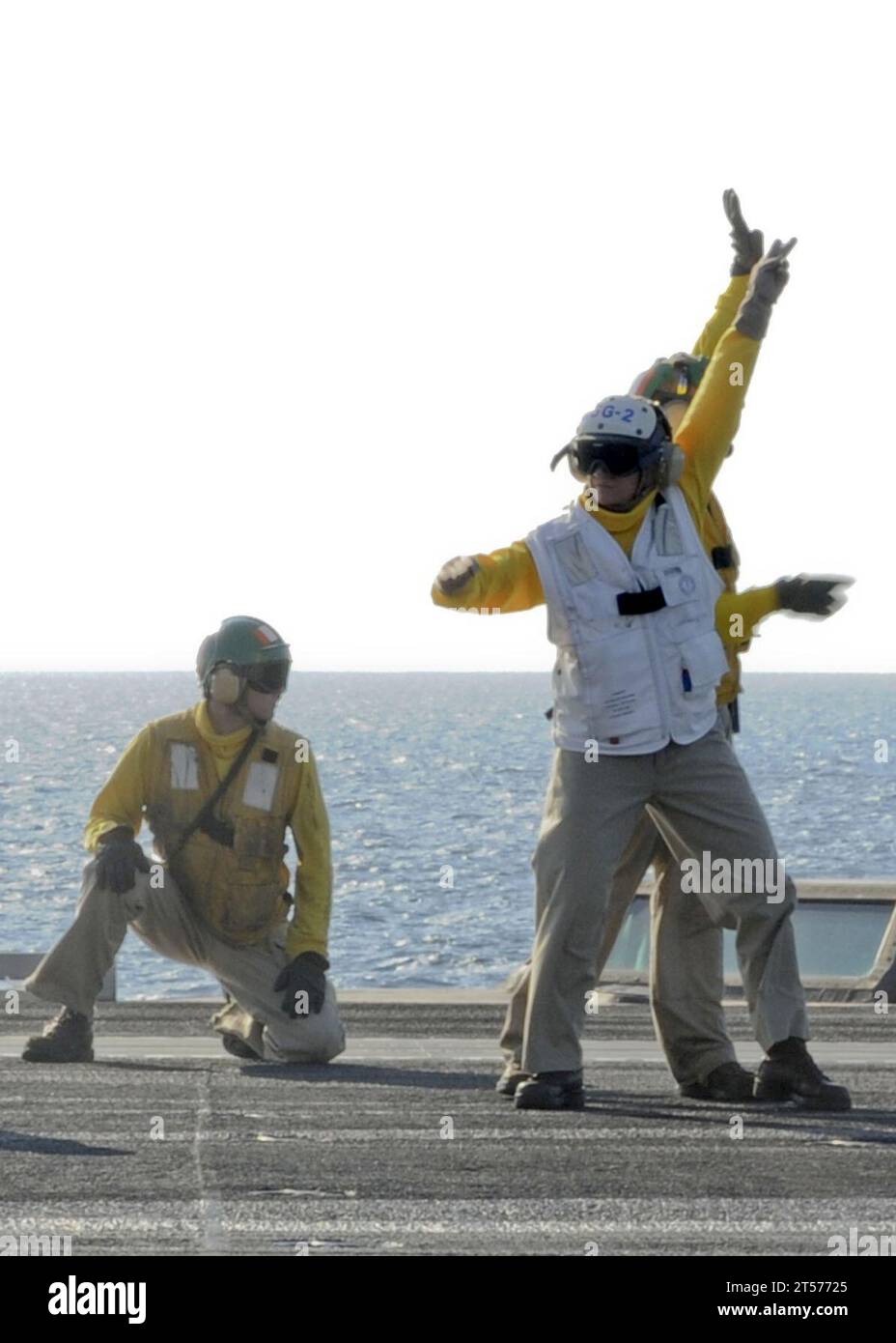 US Navy Rear Adm. Nora W. Tyson, commander of Carrier Strike Group (CSG ...