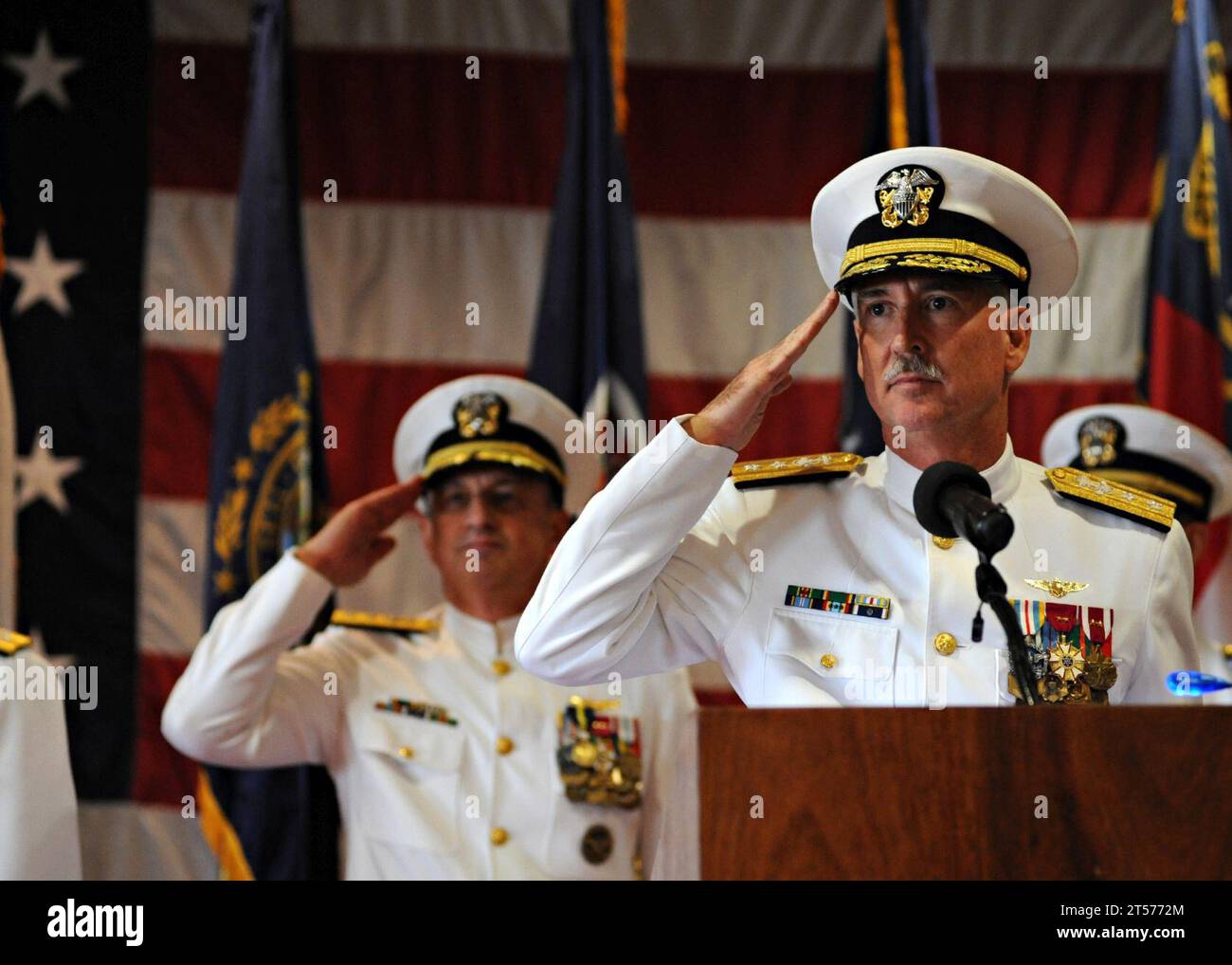US Navy Rear Adm. Townsend G. Alexander, incoming commander of Navy ...