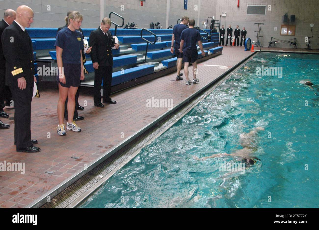 US Navy Rear Adm. Sean A. Pybus, left, director of operations for the ...