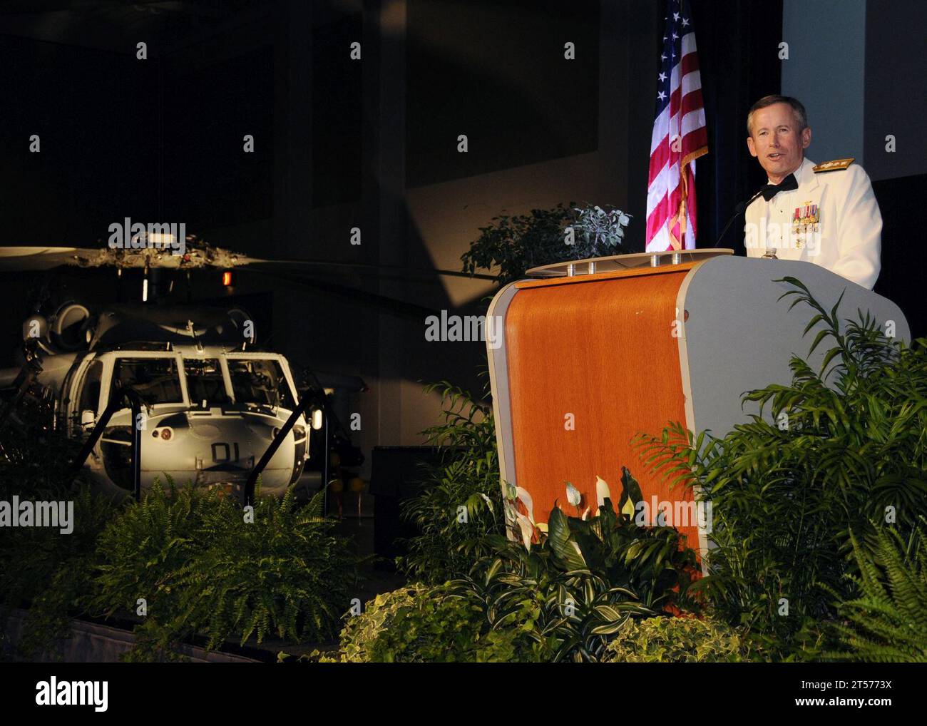 US Navy Rear Adm. Ted Branch, commander of Naval Air Forces Atlantic ...