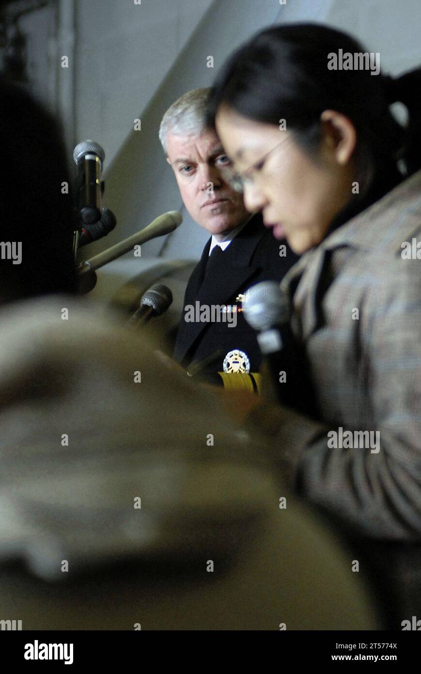 US Navy Rear Adm. Terry Blake, commander of Carrier Strike Group 11 ...