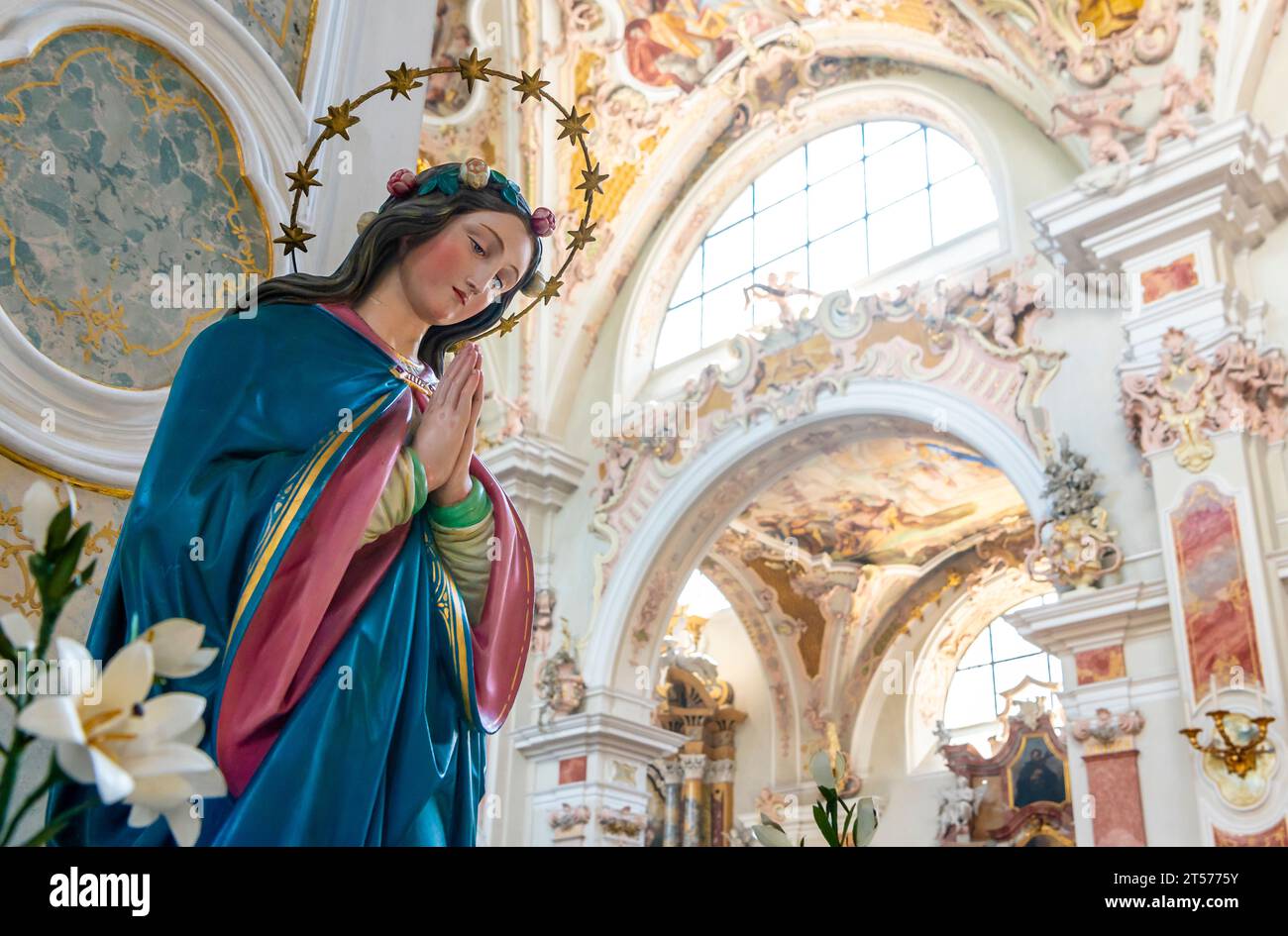 interior of the romanesque church of the Augustinian Canons Regular ...