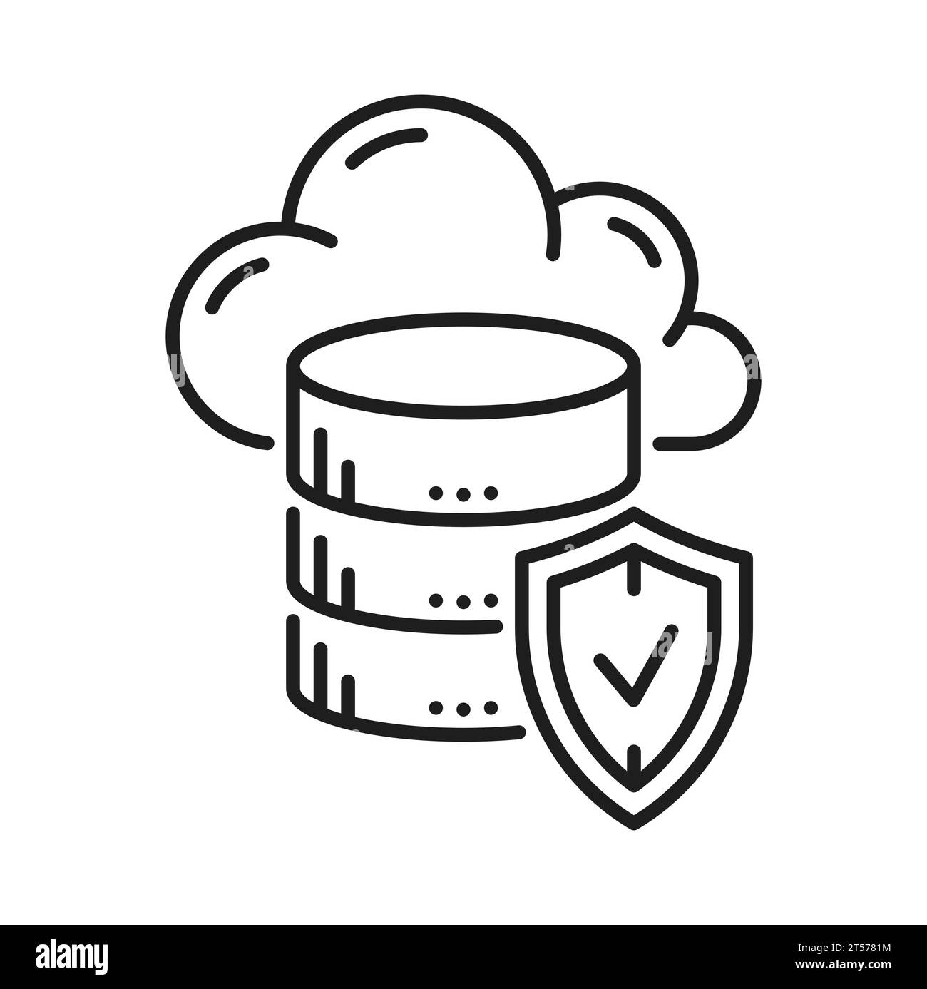 Database Server Protection Cloud Storage Icon Data Backup Server