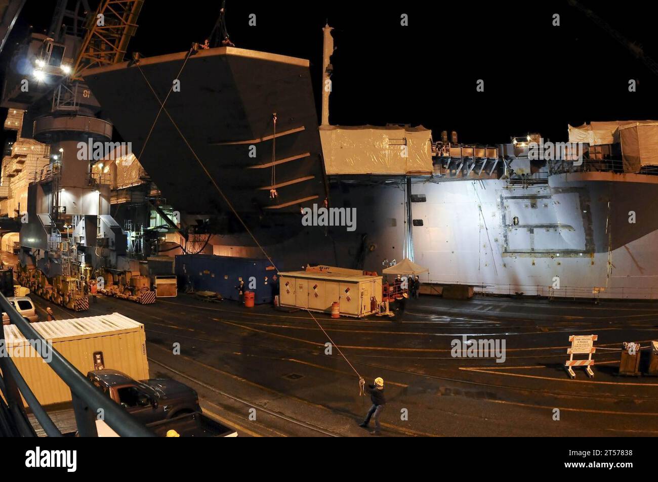 US Navy Sailors and employees and contractors from Puget Sound Naval ...