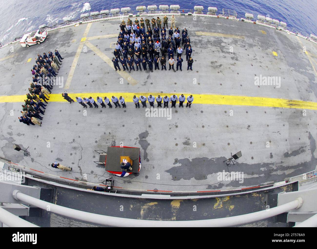 US Navy Sailors are awarded their Enlisted Surface Warfare Stock Photo ...