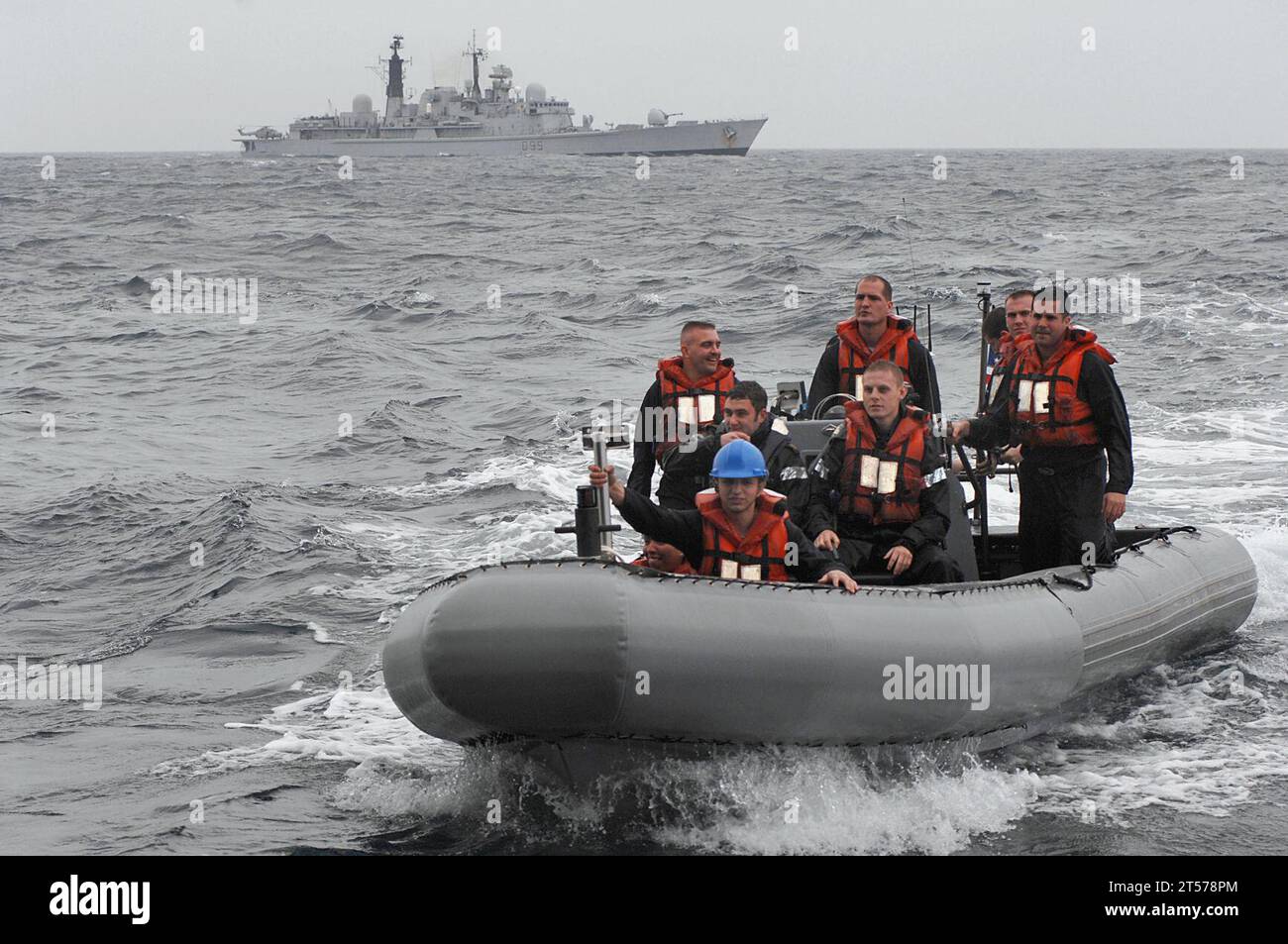 US Navy Sailors assigned to the Nimitz-class aircraft carrier USS Harry ...