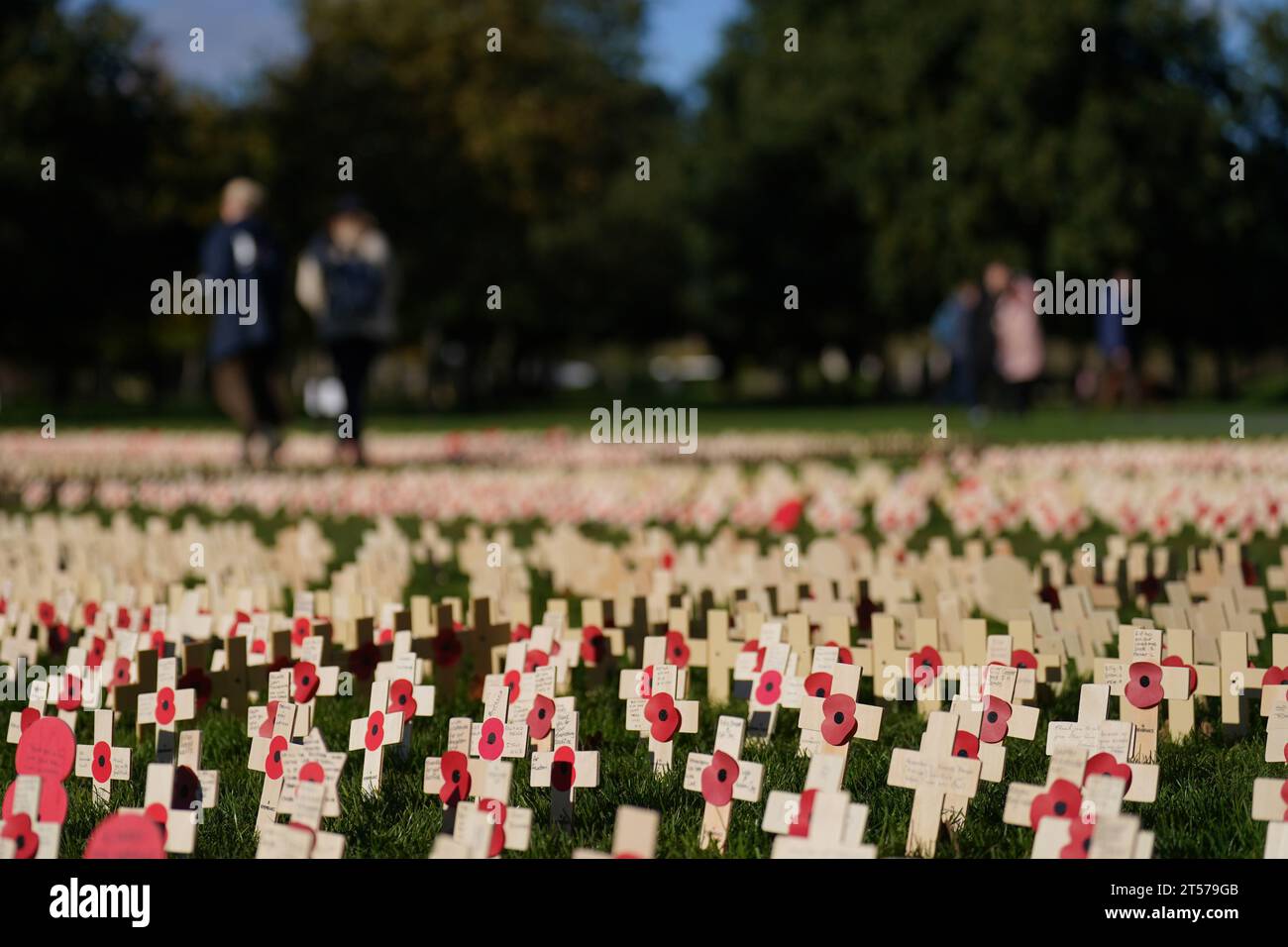 People view tributes at the official opening of the 2023 Royal British ...