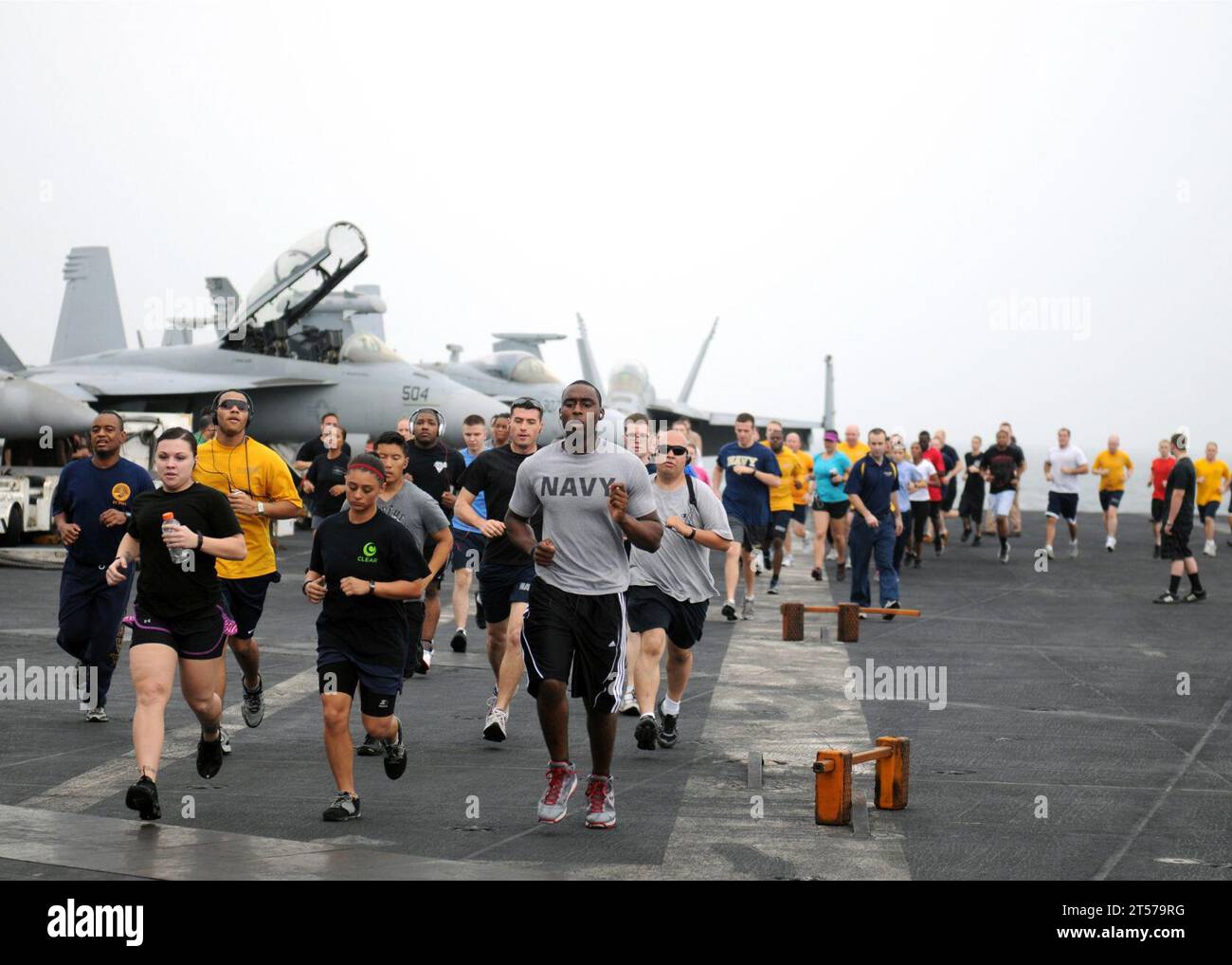US Navy Sailors participate in the 5-kilometer Run to Remember on the ...