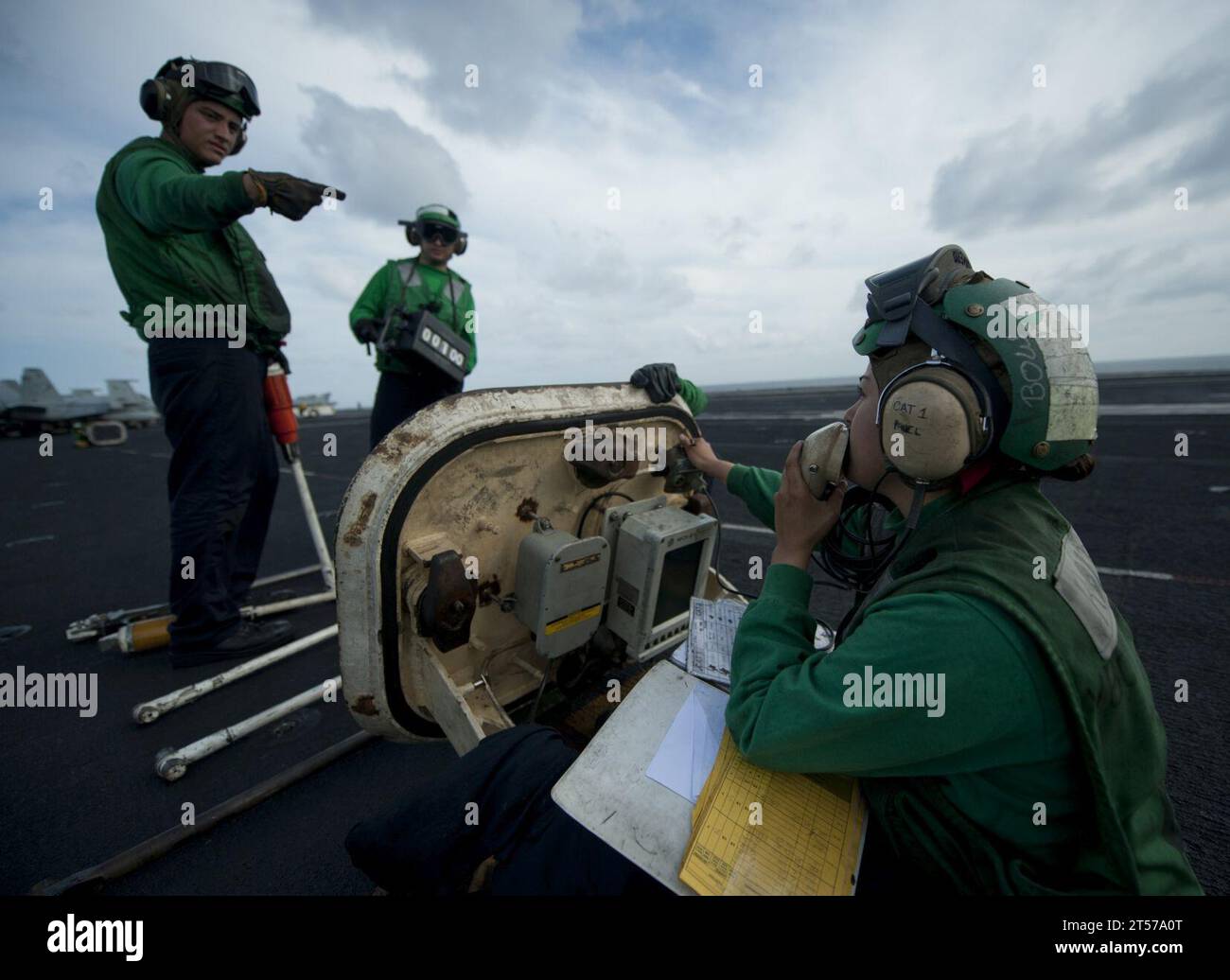 Catapult control station hi-res stock photography and images - Alamy