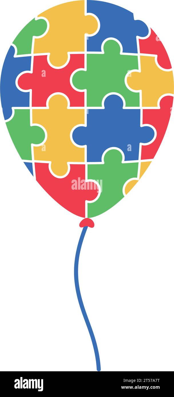 autism puzzles balloon design Stock Vector Image & Art - Alamy