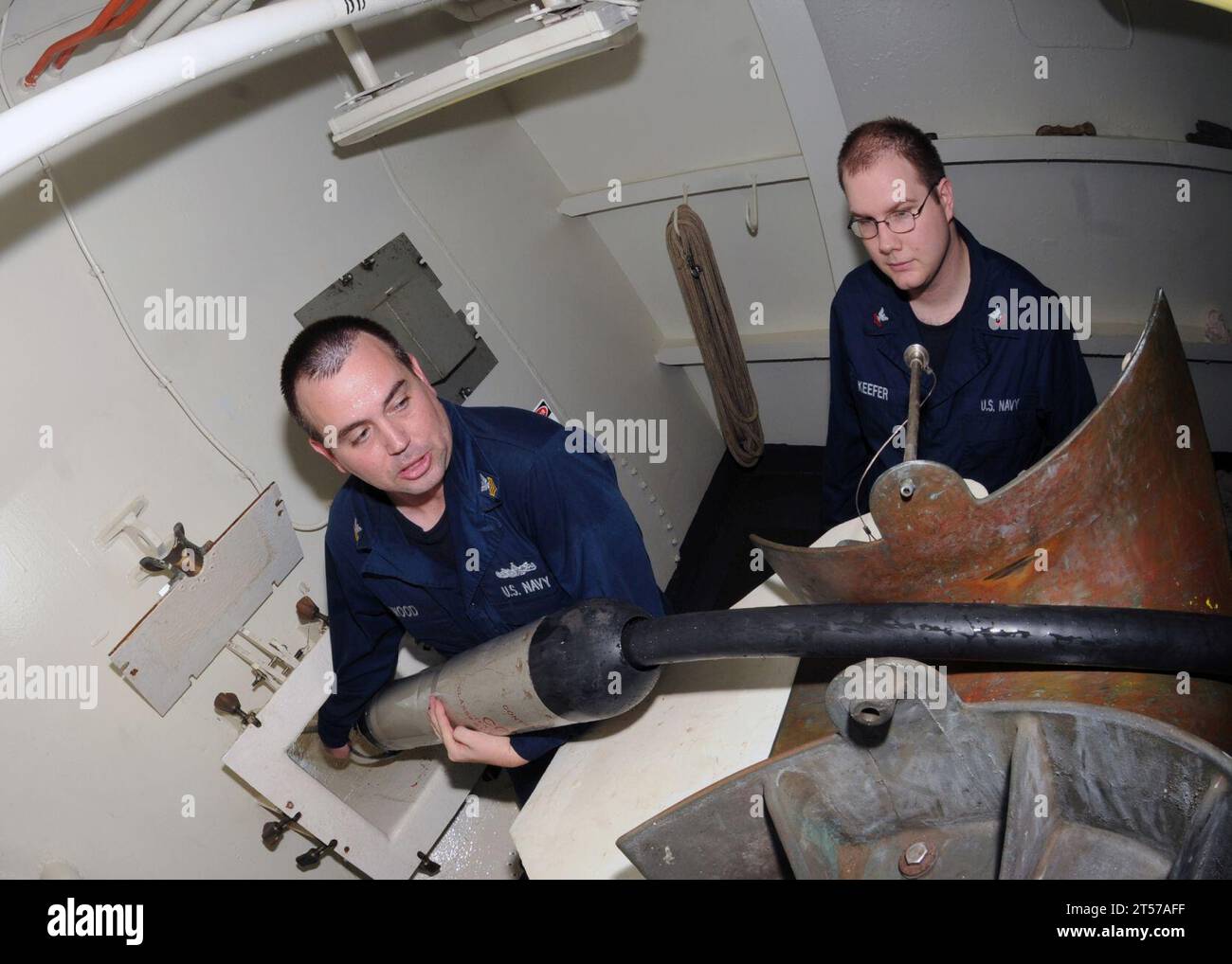 US Navy Sailors work with a Nixie system.jpg Stock Photo - Alamy