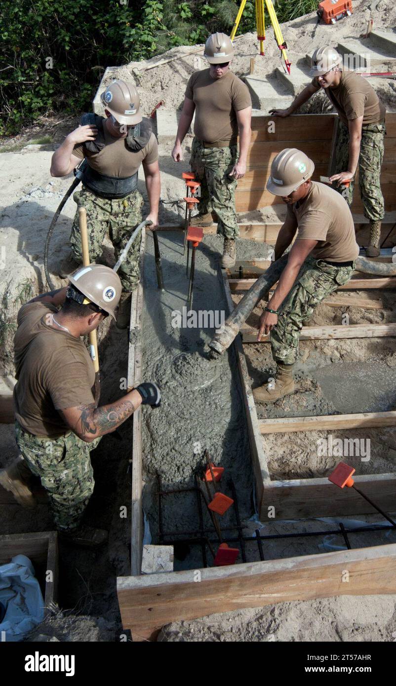 US Navy Seabees attached to Construction Battalion Maintenance Unit ...