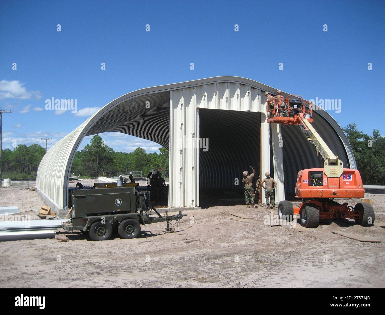 US Navy Seabees assigned to Naval Mobile Construction Battalion (NMCB ...