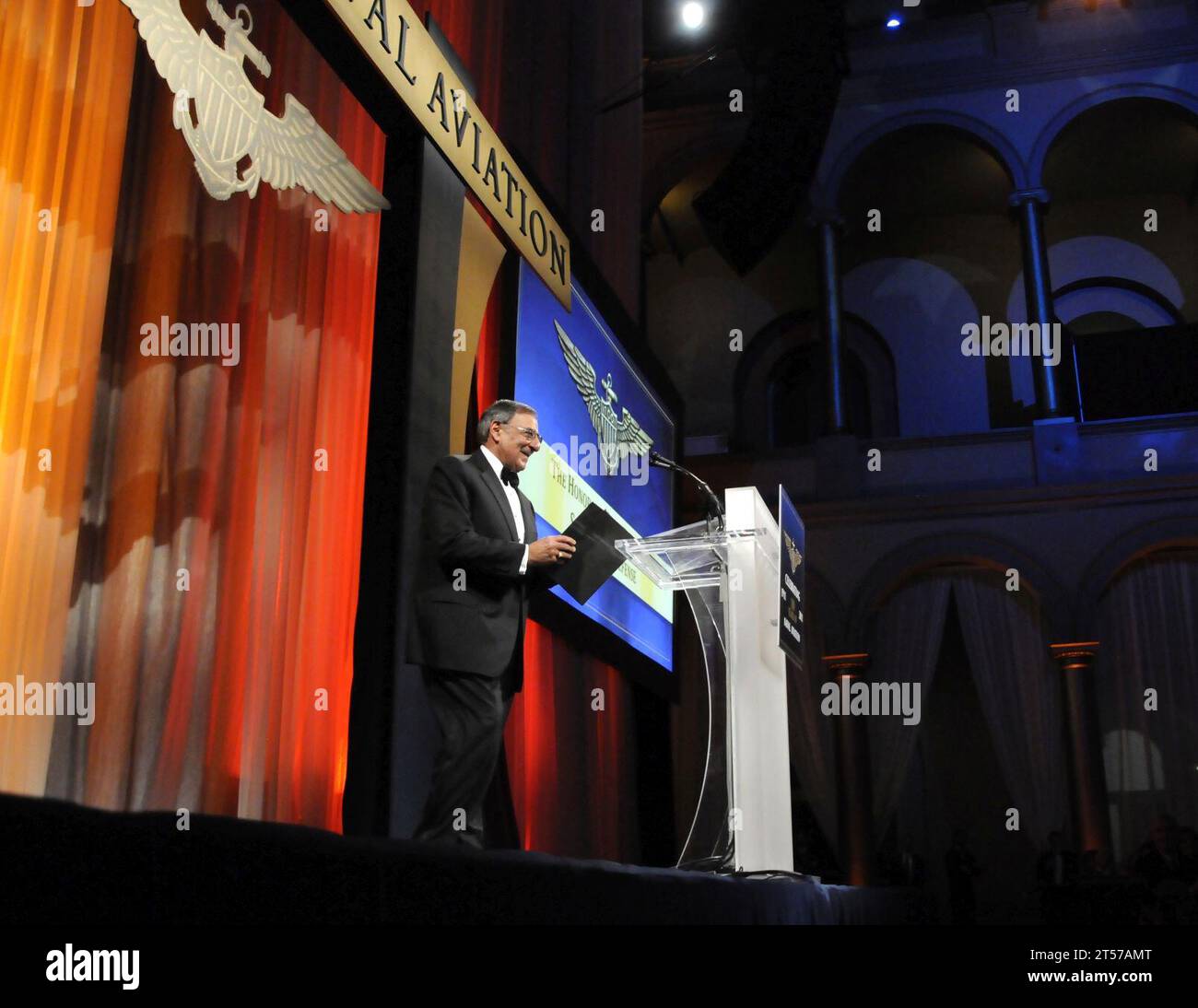 US Navy Secretary of Defense (SECDEF) Leon Panetta delivers remarks ...