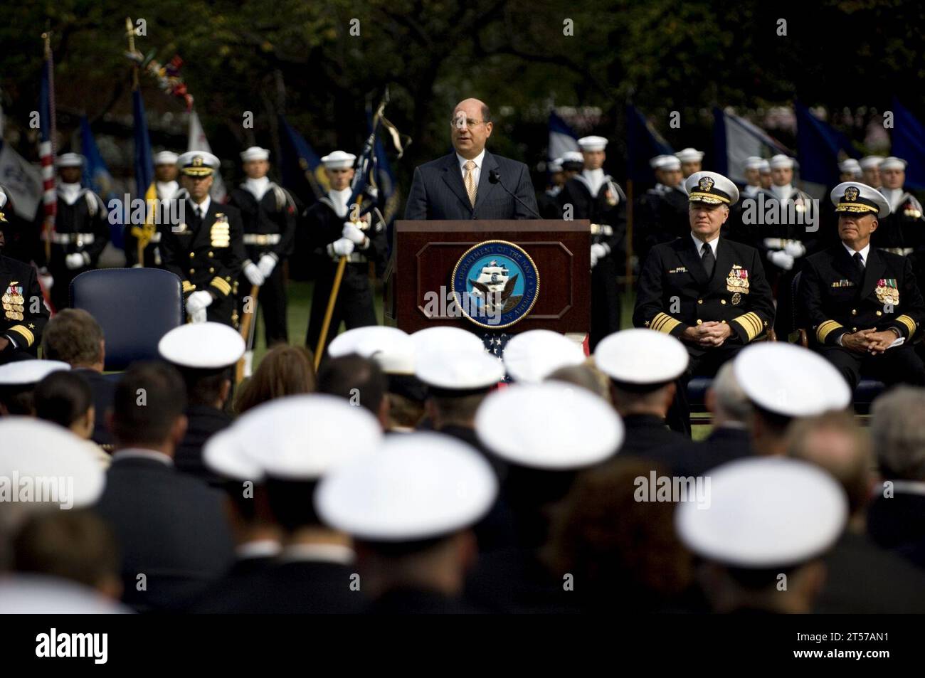 US Navy Secretary of the Navy (SECNAV) the Honorable Dr. Donald C ...