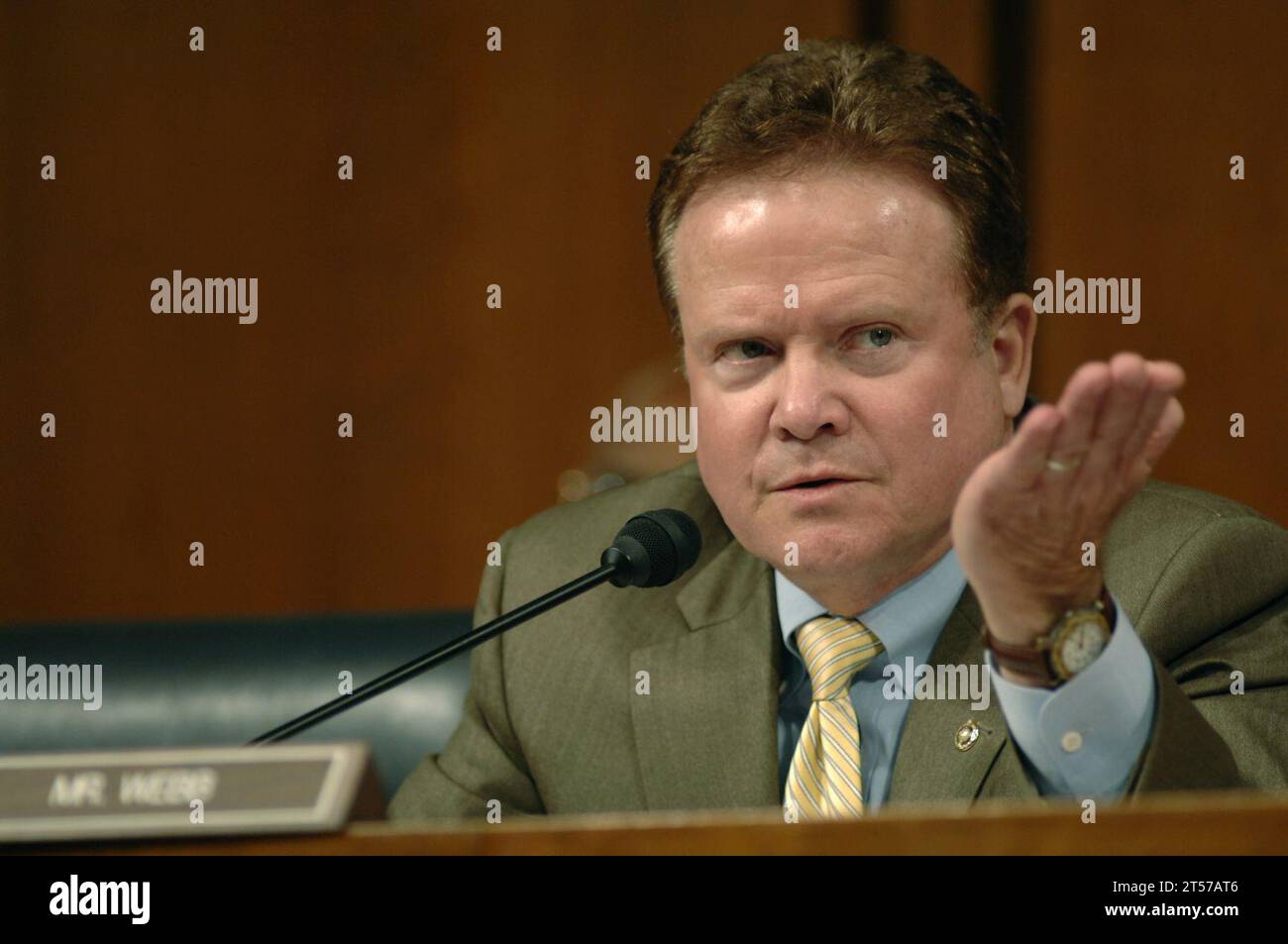 US Navy Sen. James Webb, D-Va., questions Adm. Gary Roughead, commander ...