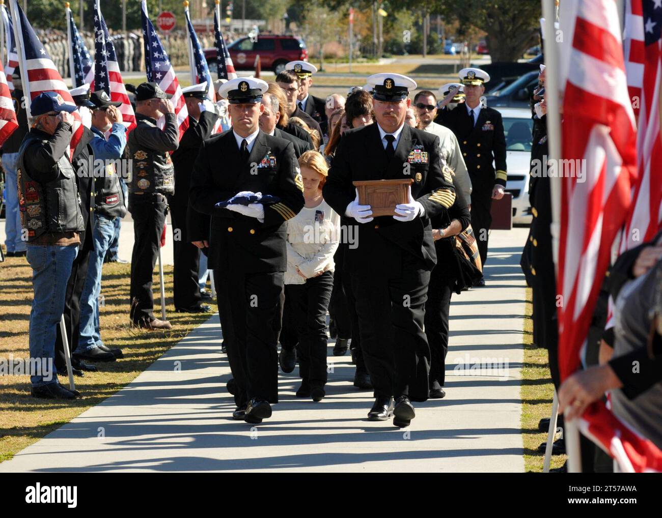 US Navy Service members and civilians pay their respects as Chief Stock ...