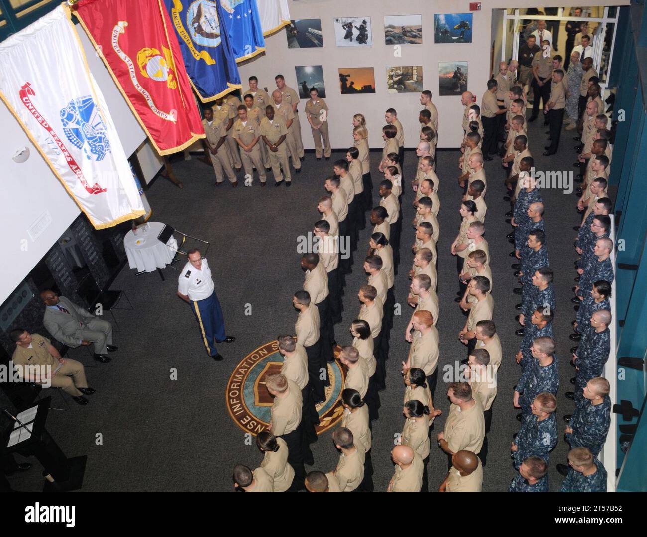US Navy Students at the Defense Information School (DINFOS) listen to ...