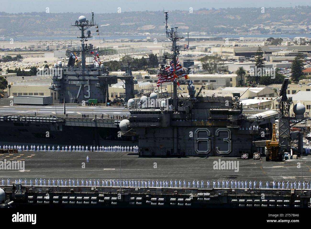 US Navy The aircraft carrier USS Kitty Hawk (CV 63) sails past the ...