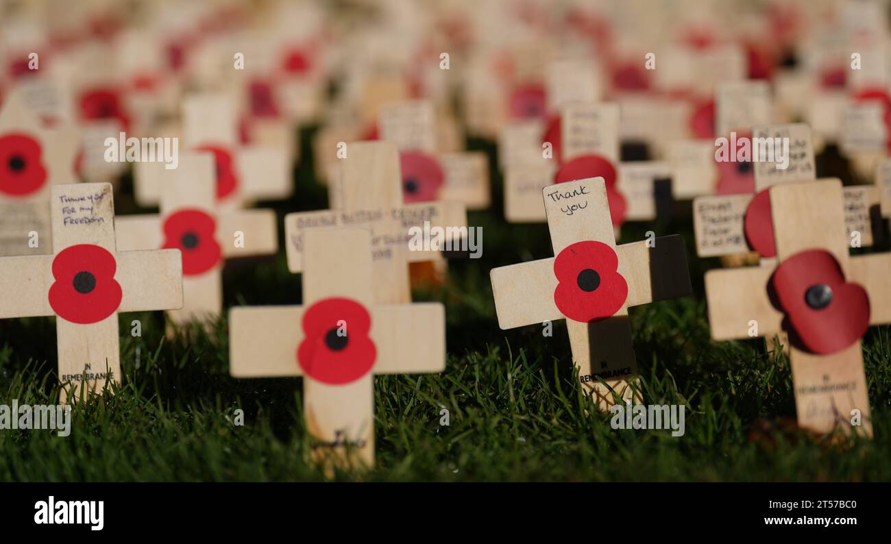 Tributes at the official opening of the 2023 Royal British Legion Field ...
