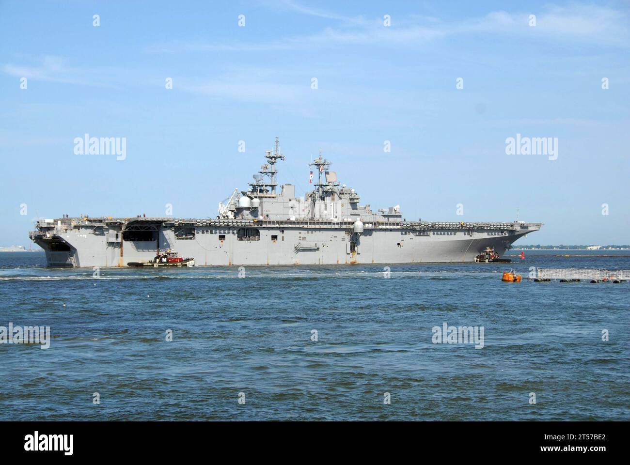 US Navy The amphibious assault ship USS Wasp (LHD 1) departs Naval ...
