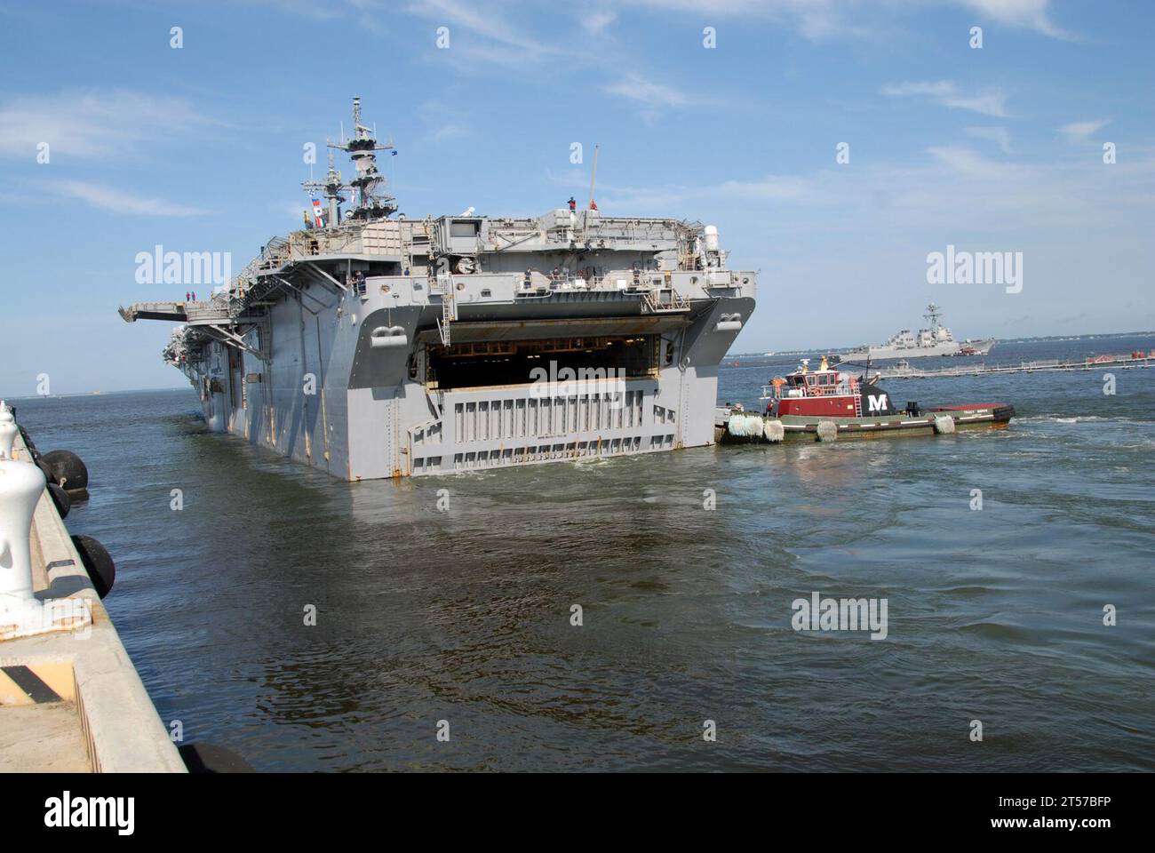 US Navy The amphibious assault ship USS Wasp (LHD 1) departs Naval ...