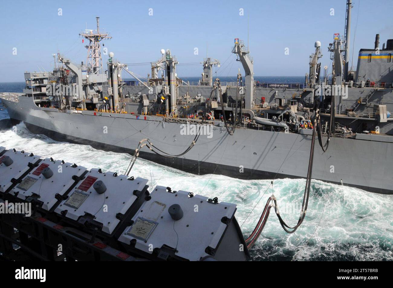 US Navy The fast combat support ship USNS Rainier (T-AOE 7) conducts a ...