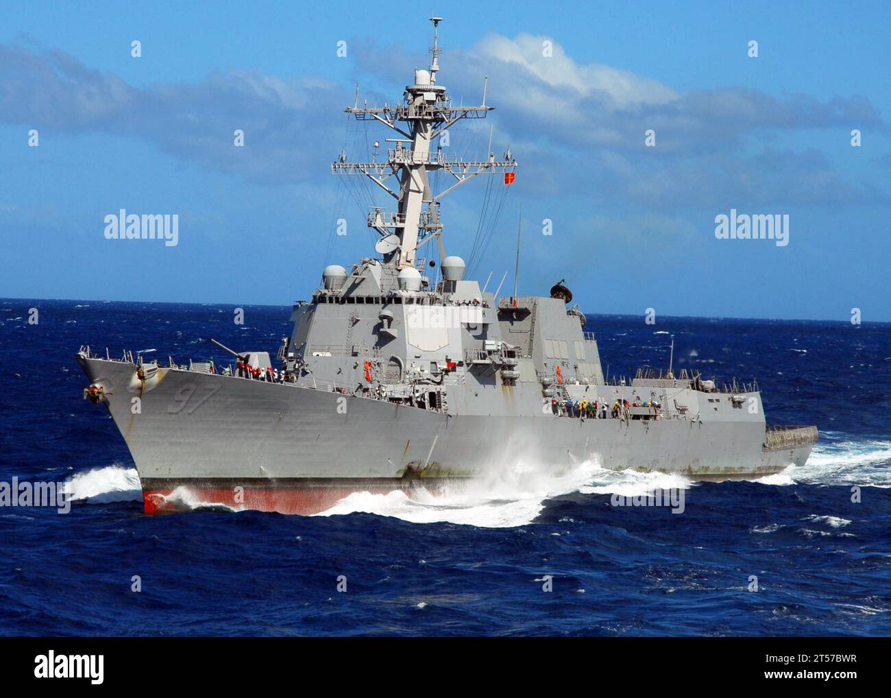 US Navy The guided missile destroyer USS Halsey (DDG 97) steams in the ...